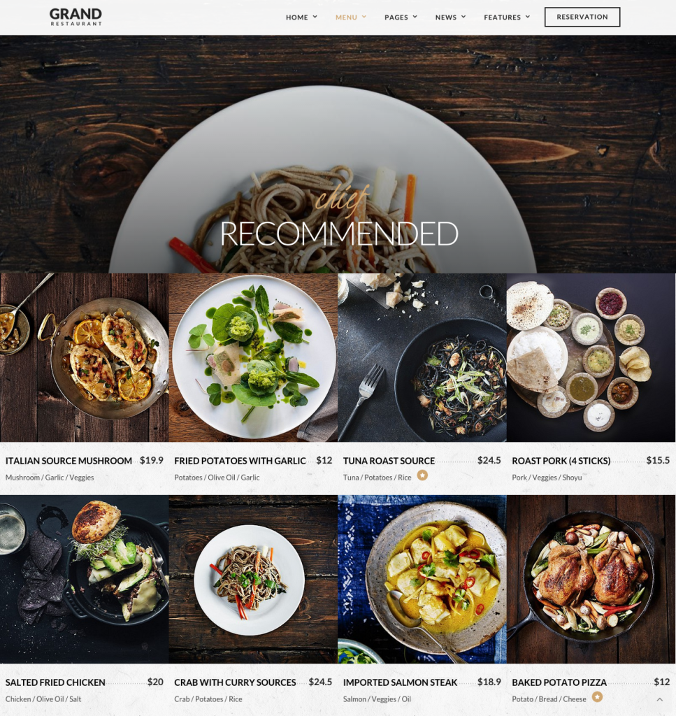 6 Food Menu Layouts – Sandras Catering